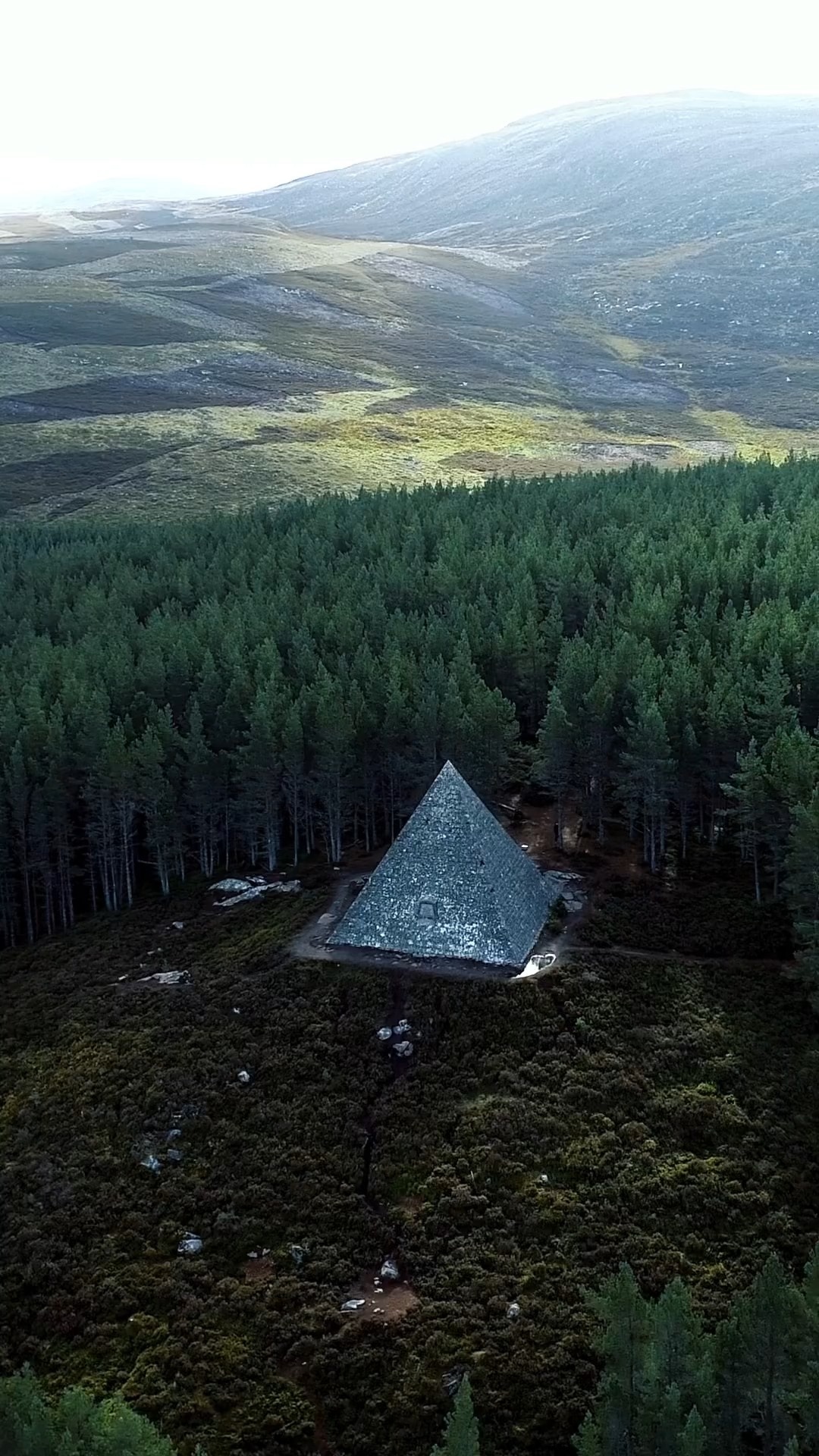 Paranormal on GETTR: A grey pyramid in the woods in Scotland, construct...