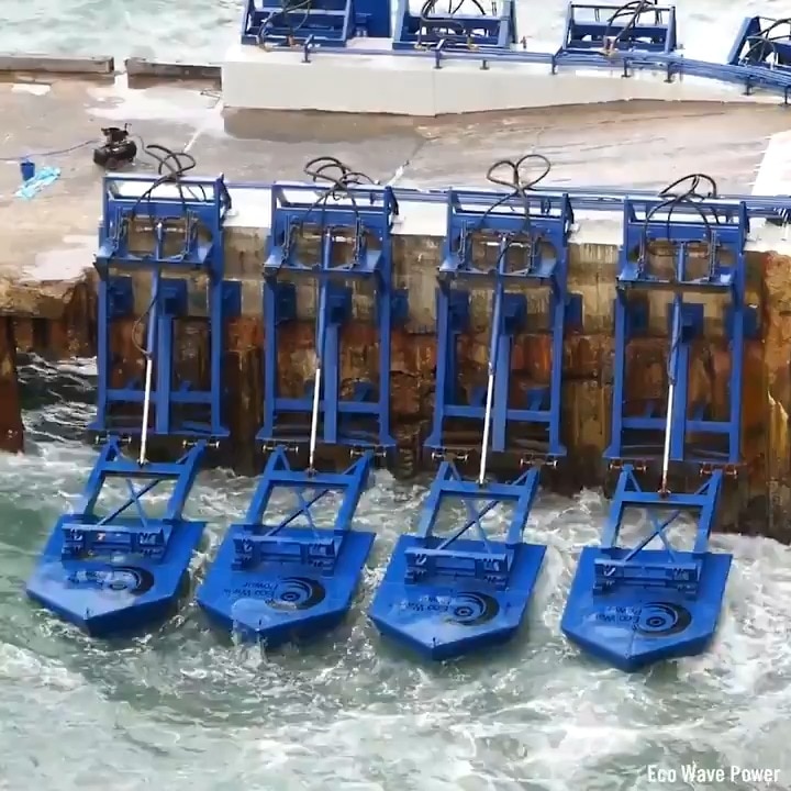 TechView on GETTR: Eco Wave Power is a system that uses floaters draw...