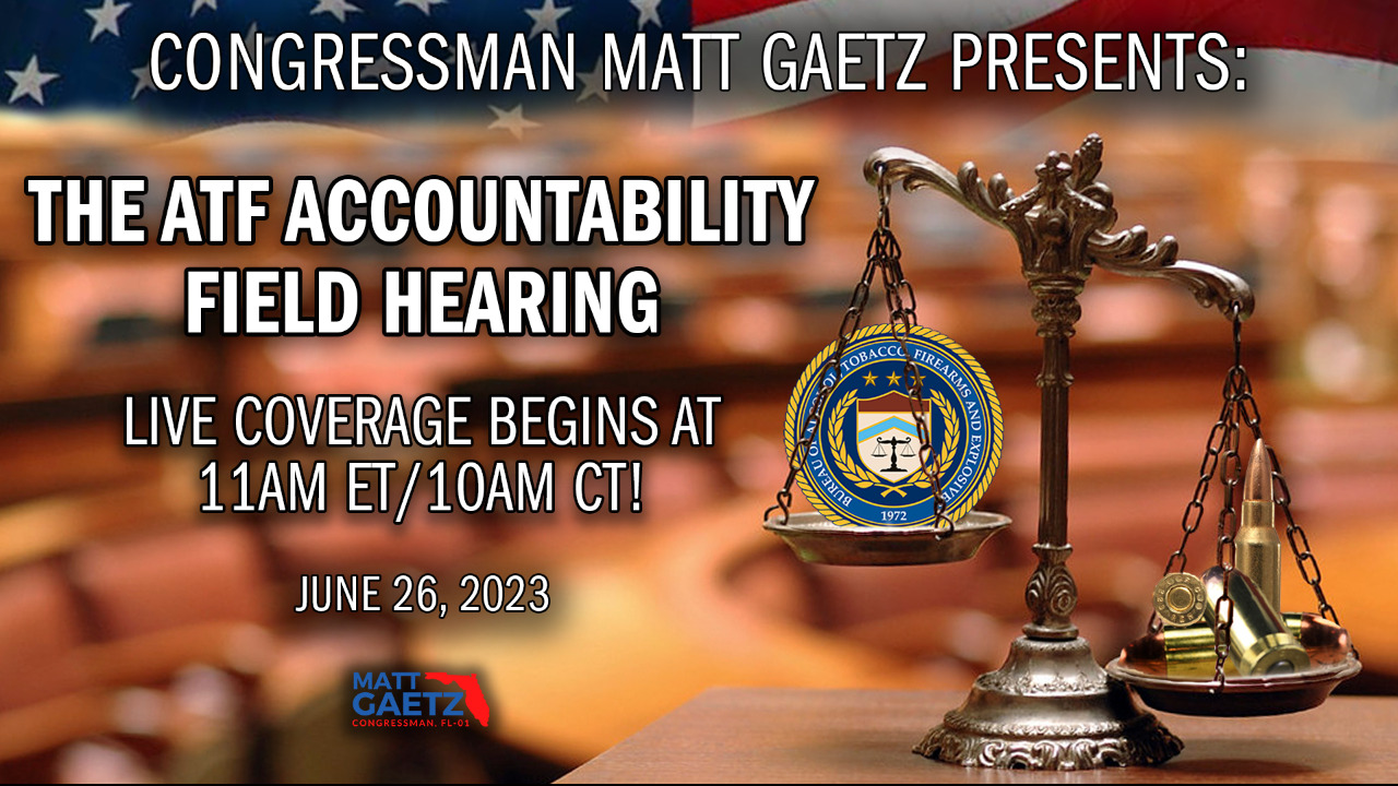 Former Congressman Matt Gaetz on GETTR: LIVE FROM FL-01: Congressman ...