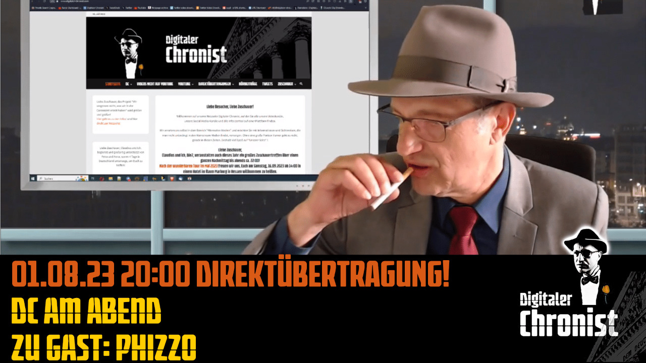 DigitalerC on GETTR : Aufzeichnung vom 01.08.23 Direktübertragung! DC ...