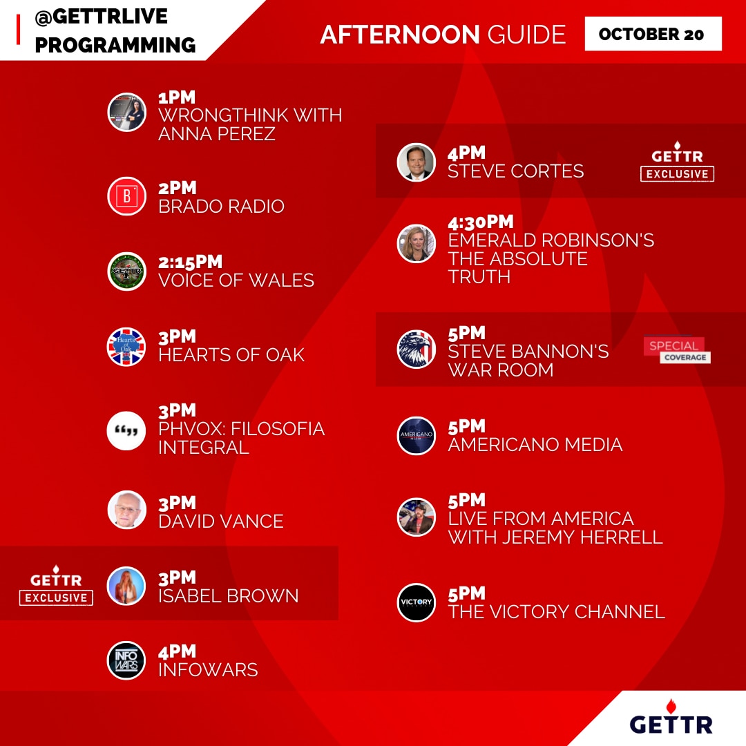 GETTRLive on GETTR : Our afternoon full of livestreams is underway here on GETTR! @AnnaPerezDC ...