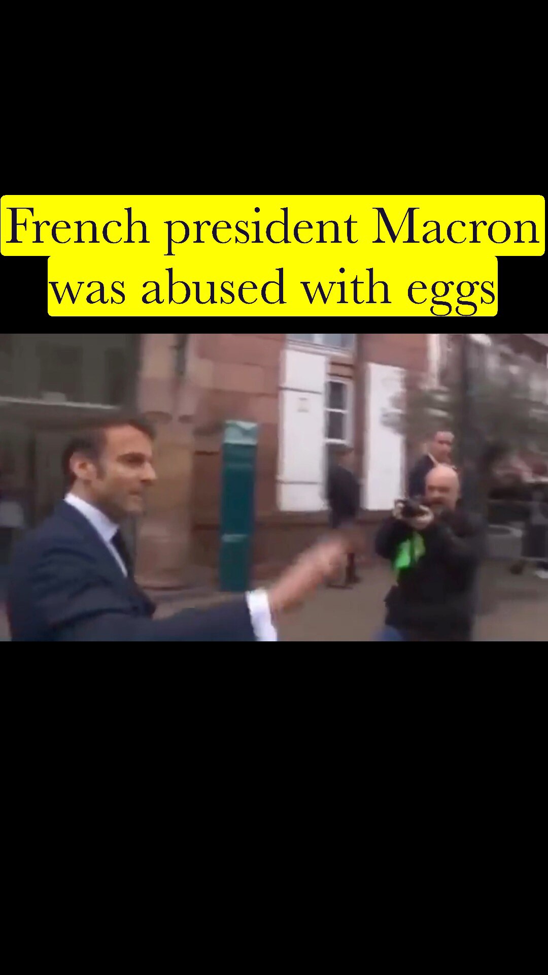 麦田67号 on GETTR : French president Macron was abused with eggs🥵🥵🥵