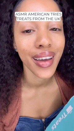 asmrbellabree on GETTR: ASMR AMERICAN TRIES TREATS FROM THE UK #asmr