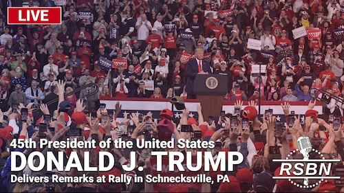 RSBN 🇺🇸 on GETTR: LIVE: President Trump Delivers Remarks at Rally in...