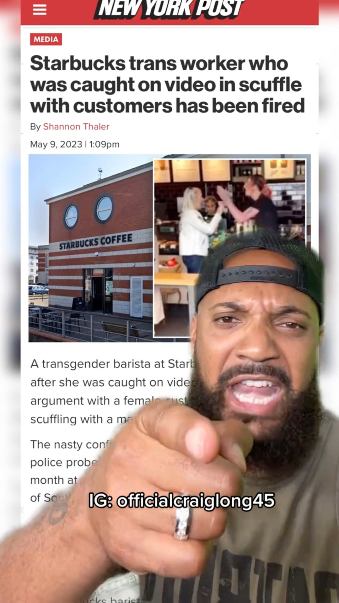 craiglong45 on GETTR: Unhinged Liberal Trans Starbucks Worker FIRED! 🔥 ...