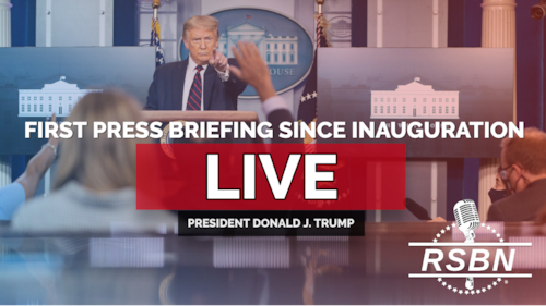 RSBN 🇺🇸 on GETTR: LIVE: President Donald J. Trump Holds First Press ...