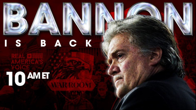 Real America's Voice (RAV) 🇺🇸 on GETTR : 🚨BANNON IS BACK! WE WILL NOT ...