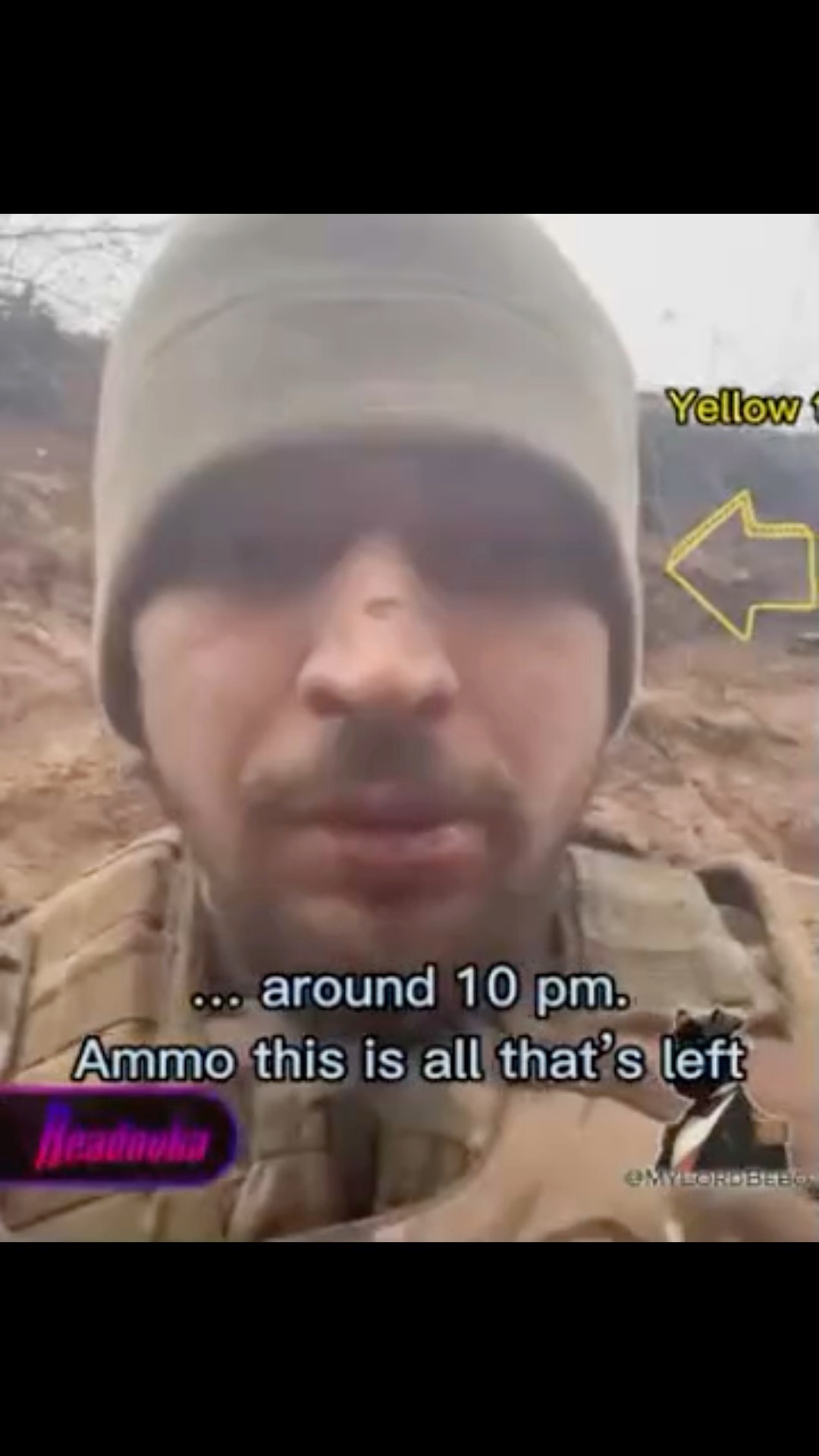 Binbin9937 on GETTR: 🔵🇺🇦 Ukrainian soldier around Bakhmut: "My head ...